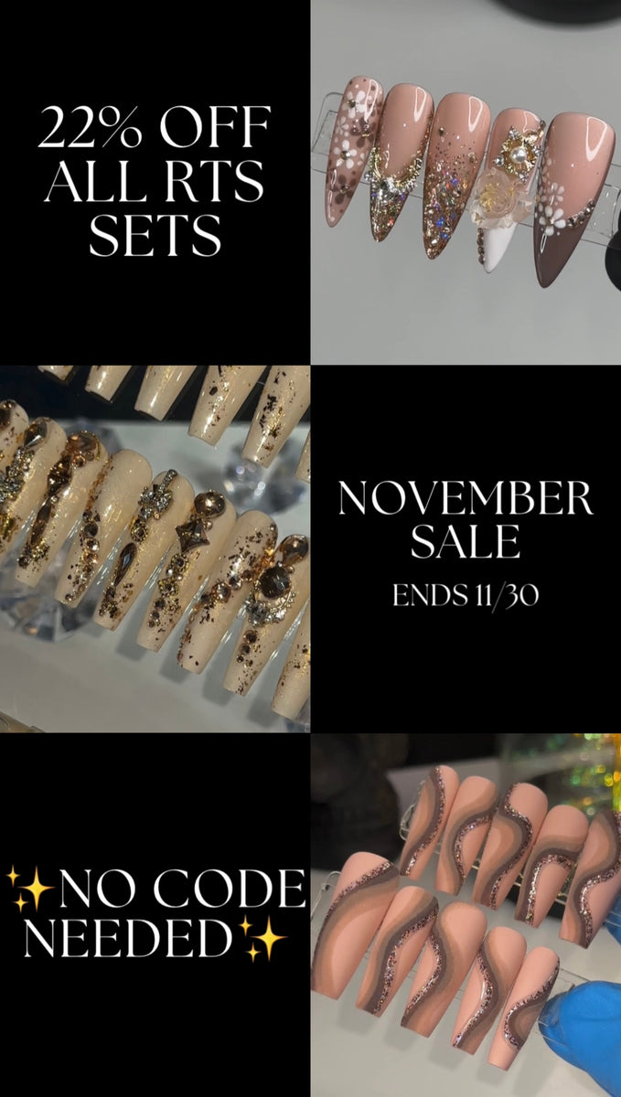 Handmade Luxury Press On Nails – THE JEMZ COLLECTION